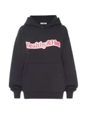 Lemme | Tops | Lemme Black Healthy And Hot Hoodie | Poshmark